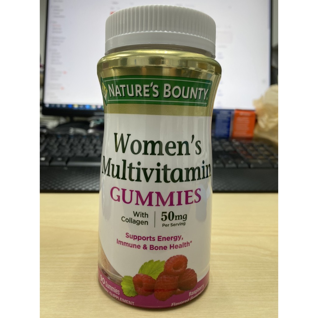 Nature's Bounty Women's Multivitamin Gummies Raspberry Flavored 50 mg ...