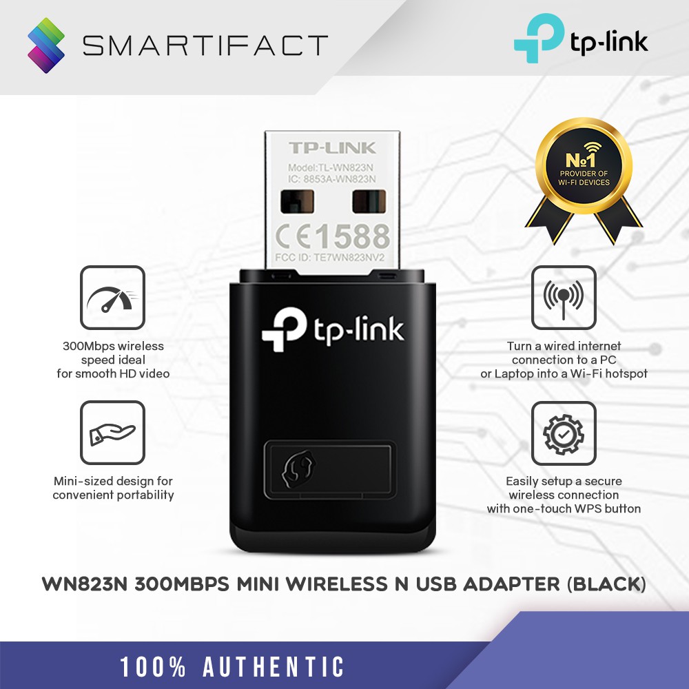 TP-Link TL-WN823N 300Mbps Mini Wireless N USB Adapter (Black) | Shopee Philippines