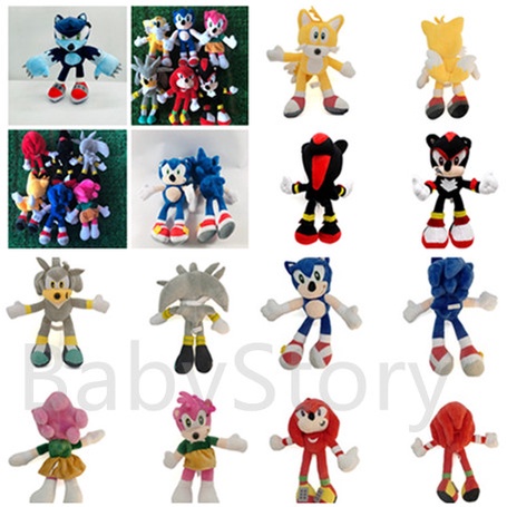 Super Sonic The Hedgehog Shadow Amy Rose Knuckle Tail Plush Toy Cartoon ...