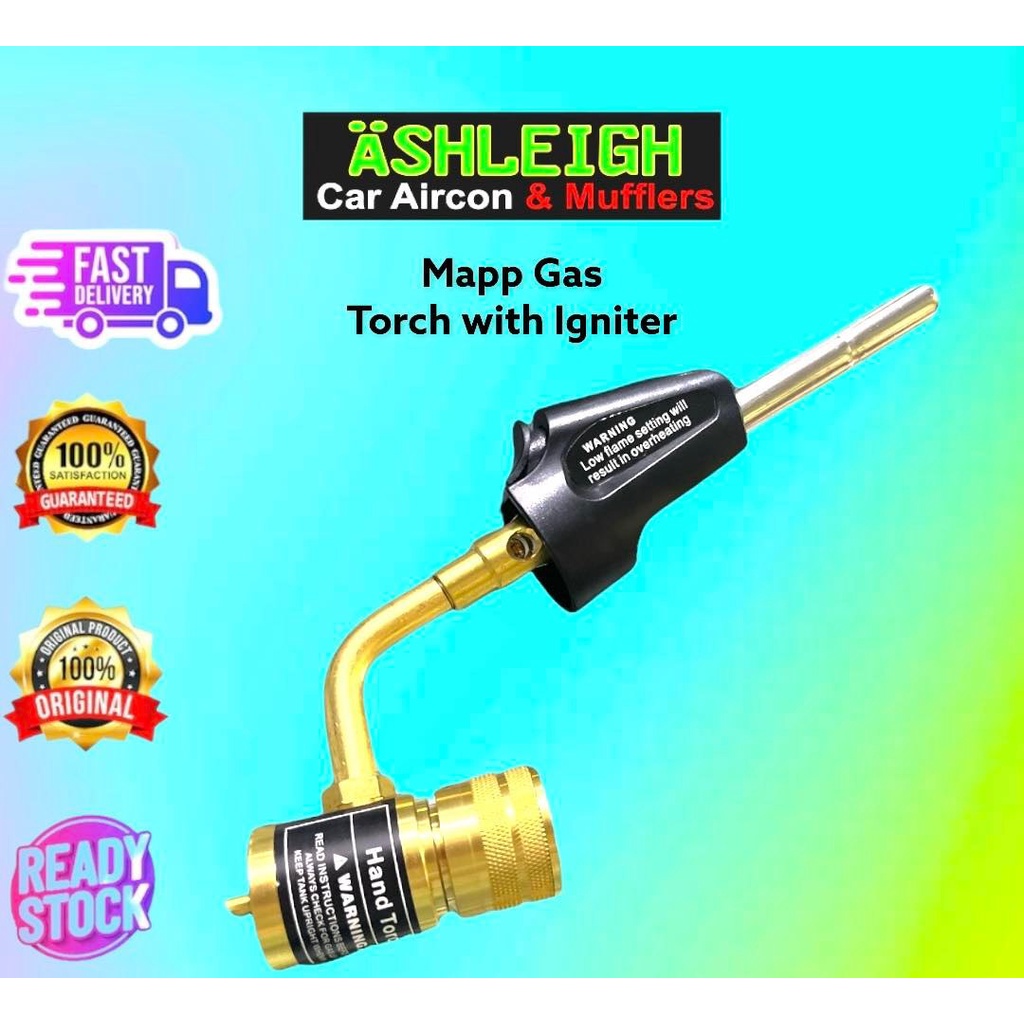 Mapp Gas Brazing Torch with Igniter Air-conditioning Car aircon ...