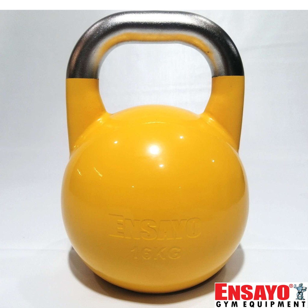 ENSAYO Steel KETTLEBELL 16Kg Gravity 35Lbs Candy KB FREE Bands Fitness ...