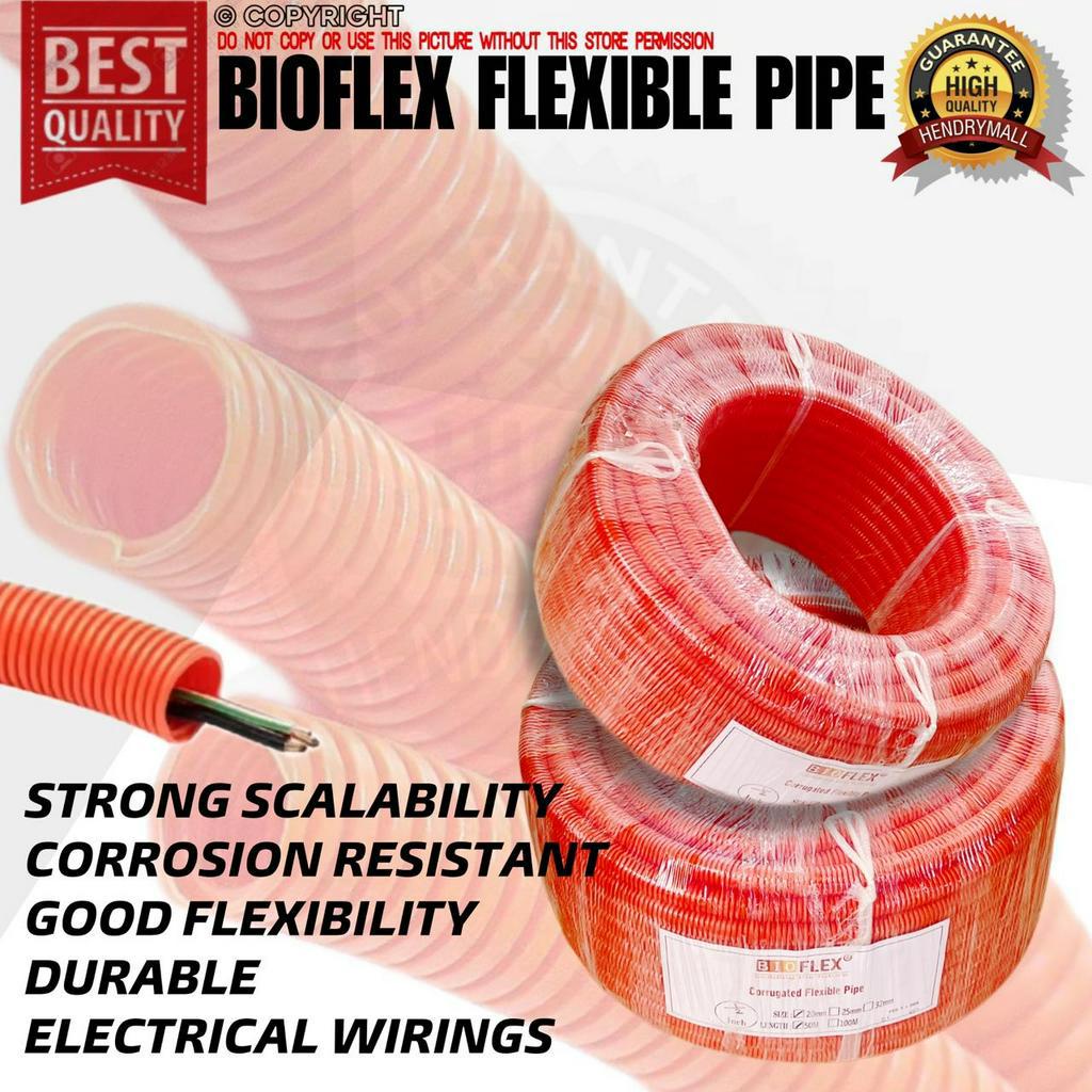 ( 50M ) 3/4 PVC Corrugated Flexible Conductive Pipe Hose | Shopee Philippines
