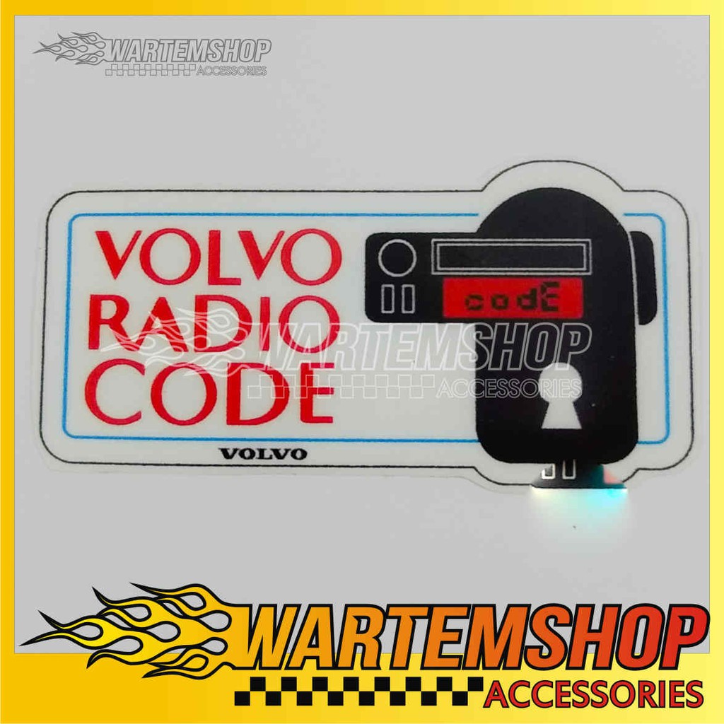Volvo Radio Code Alarm Sticker (Inner Sticker) | Shopee Philippines