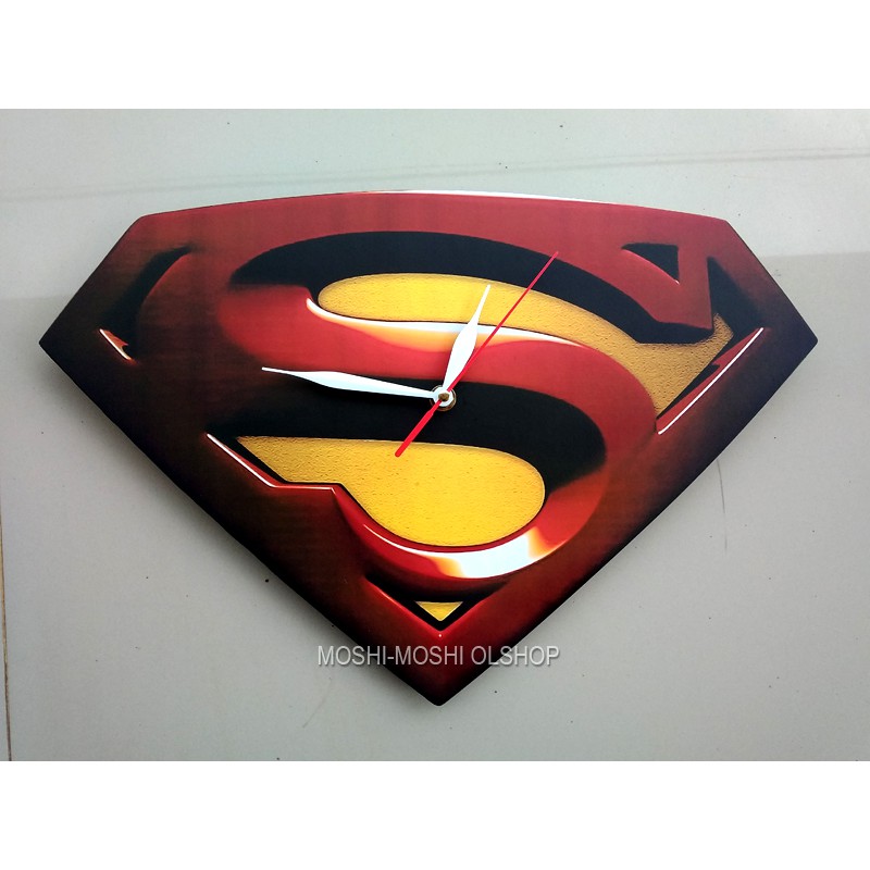 3d Superman Logo Wall Clock | Shopee Philippines