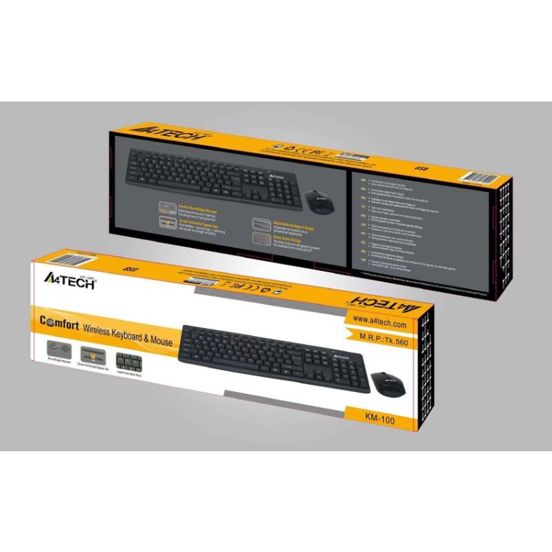 A4tech km100 wireless keyboard with mouse | Shopee Philippines