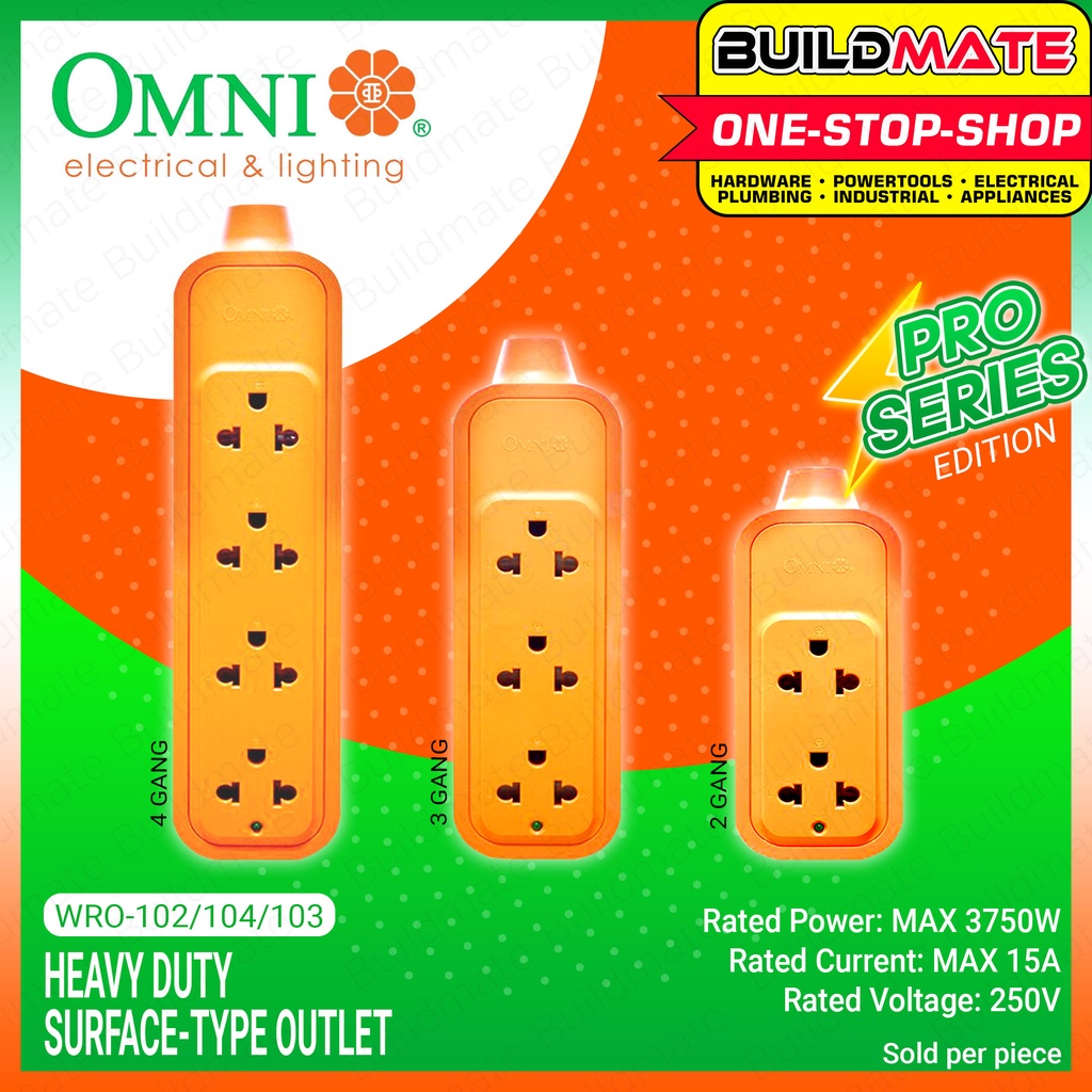 BUILDMATE Omni PRO Series Surface Type Extension Socket Outlet 2Gang ...