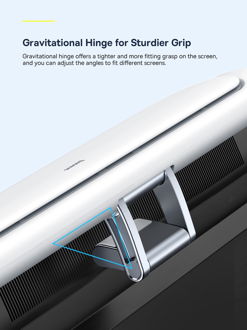 Baseus Refreshing Monitor Clip-On Computer Fan Stand-Up Desk Fan Mini ...