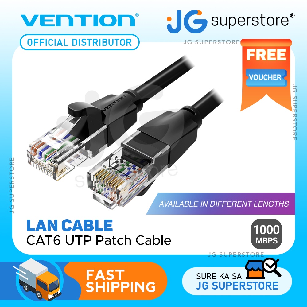 Vention CAT6 Ethernet PVC Cable UTP Patch 1000Mbps Lan Network Wire ...