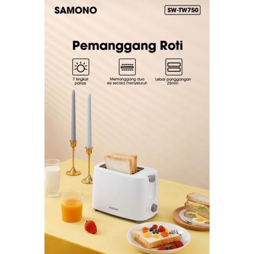 Samono sw-tw750 electric toaster / toaster | Shopee Philippines
