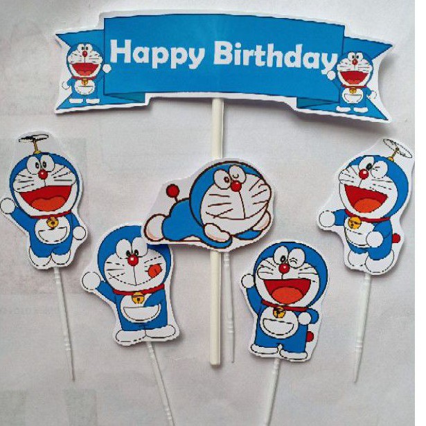 DORAEMON IMAGE BIRTHDAY CAKE TOPPER WITHOUT NAME | Shopee Philippines
