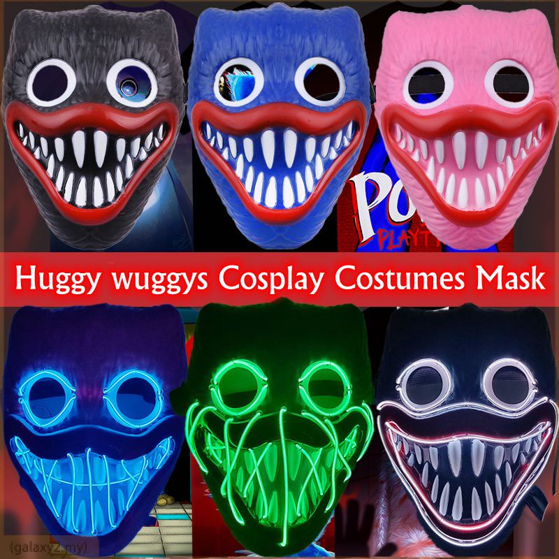 LED Mask Anime Poppy's Playtime Cosplay Mask Huggy Wuggy Sausage Mouth ...