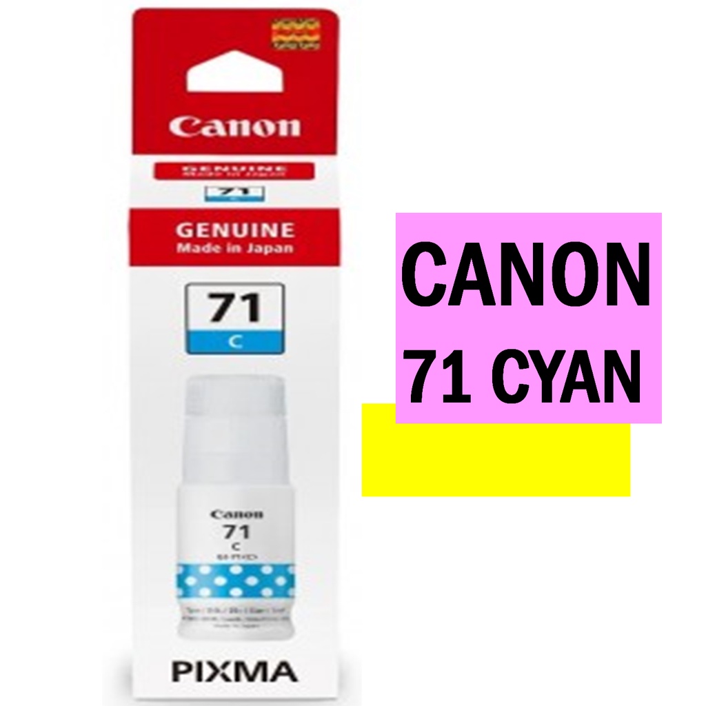 Canon GI- 71 Ink Bottle DYE Ink (B,C,M,Y Set of 4 pcs) compatible Canon ...