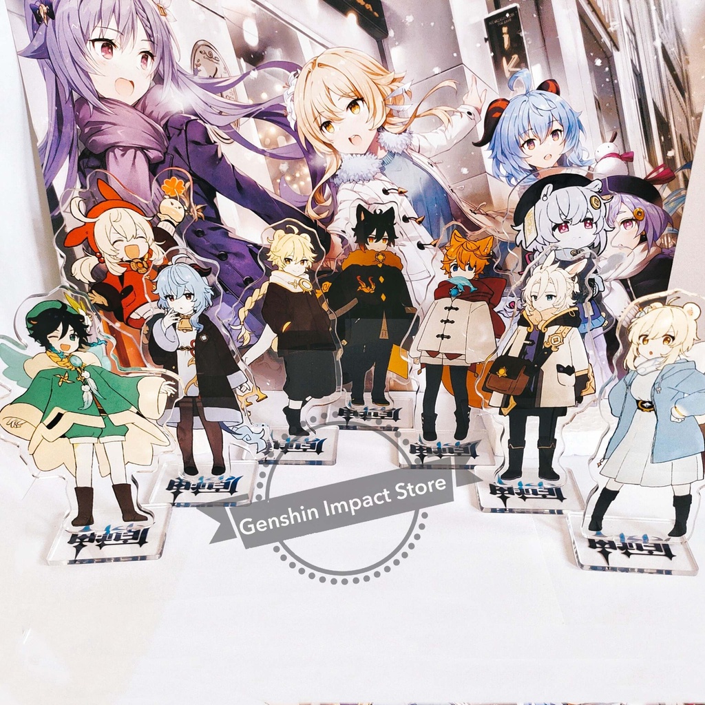 Standee Model Character Genshin Impact (Winter) - Zhongli Childe Ganyu ...