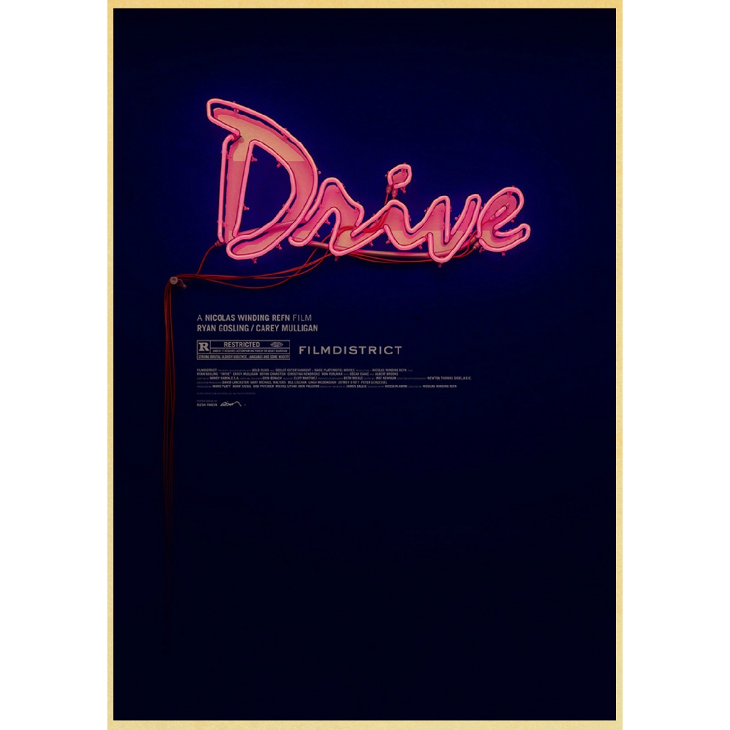 Drive ryan gosling Movie Poster Kraft Paper Printed Wall Posters Art ...