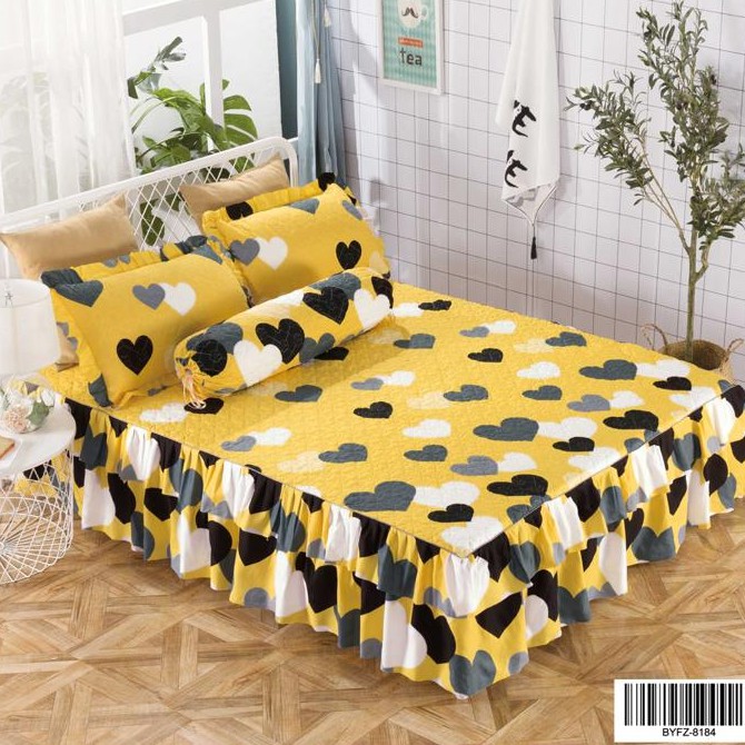 CADAR ROPOL 100% COTTON READY STOCK 4 IN 1 Ropol Fitted Bedsheet Floral ...