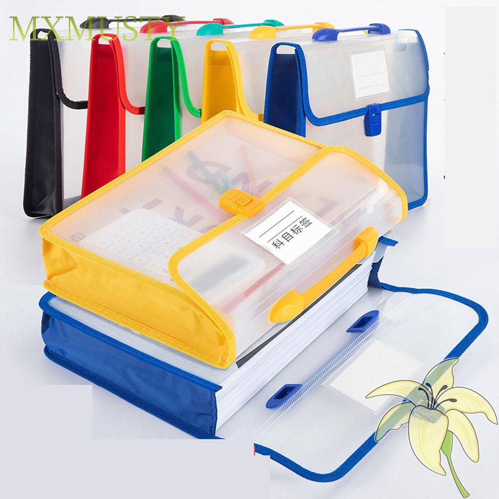 MXMUSTY File Folder Portable Handle Envelope School Accordion File ...
