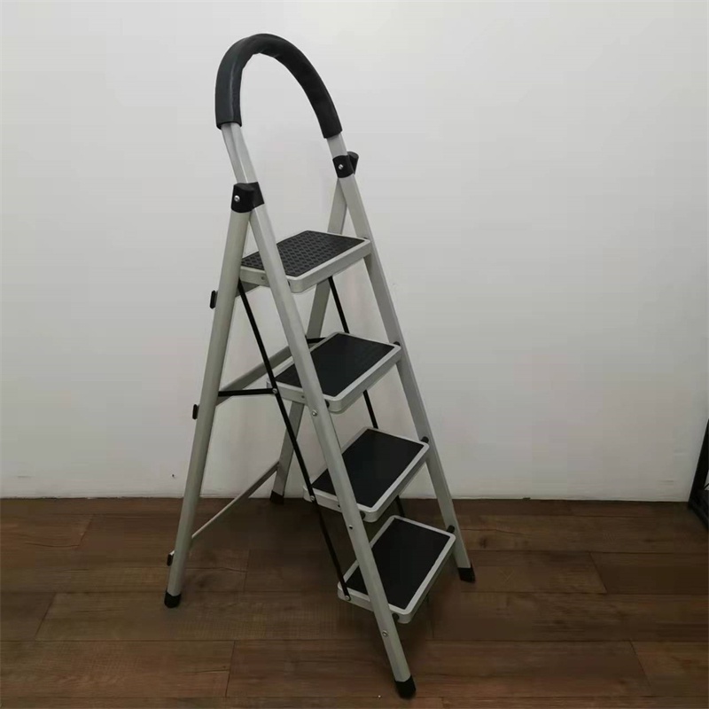 Household 3/4 step folding ladder portable herringbone ladder non-slip ...