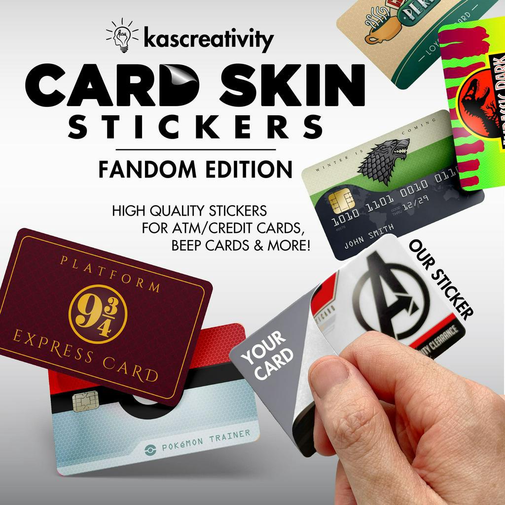 FANDOM Card Skin Stickers (for ATM, Credit Debit, Beep Cards, Loyalty ...