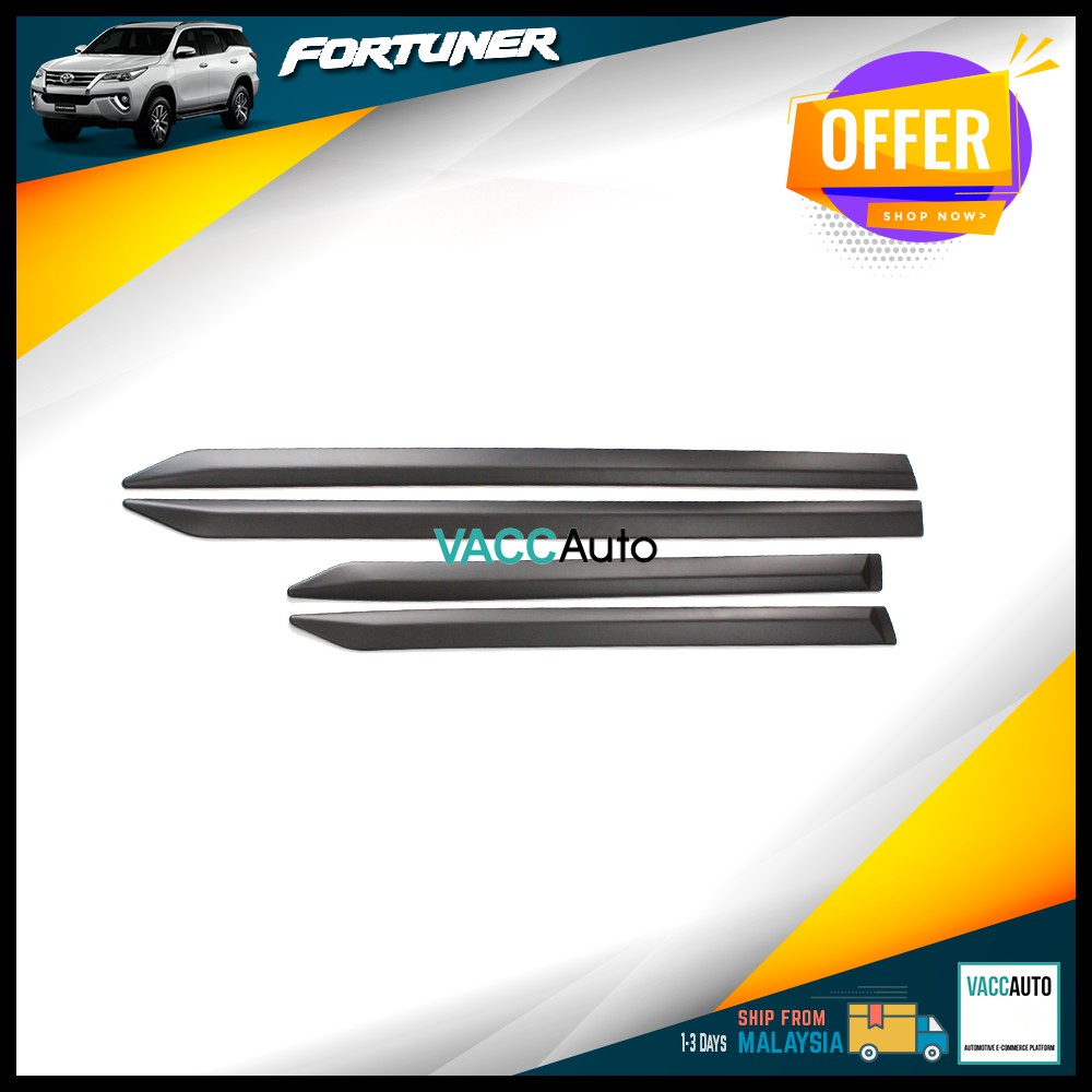 Toyota Fortuner Door Mouldin Black Body Side Door Molding Cover Trim ...