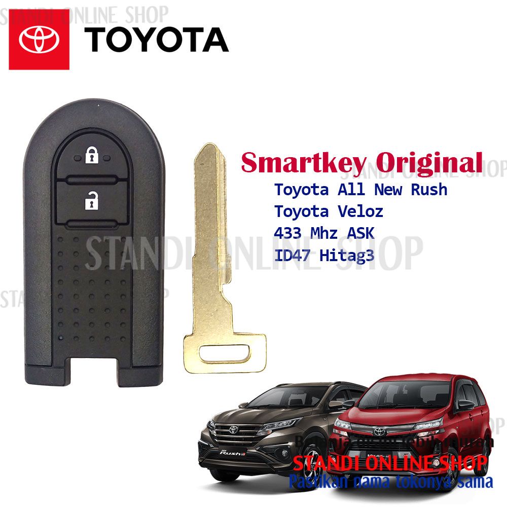 Original Toyota New Rush Veloz Agya Smartkey Remote Set | Shopee ...
