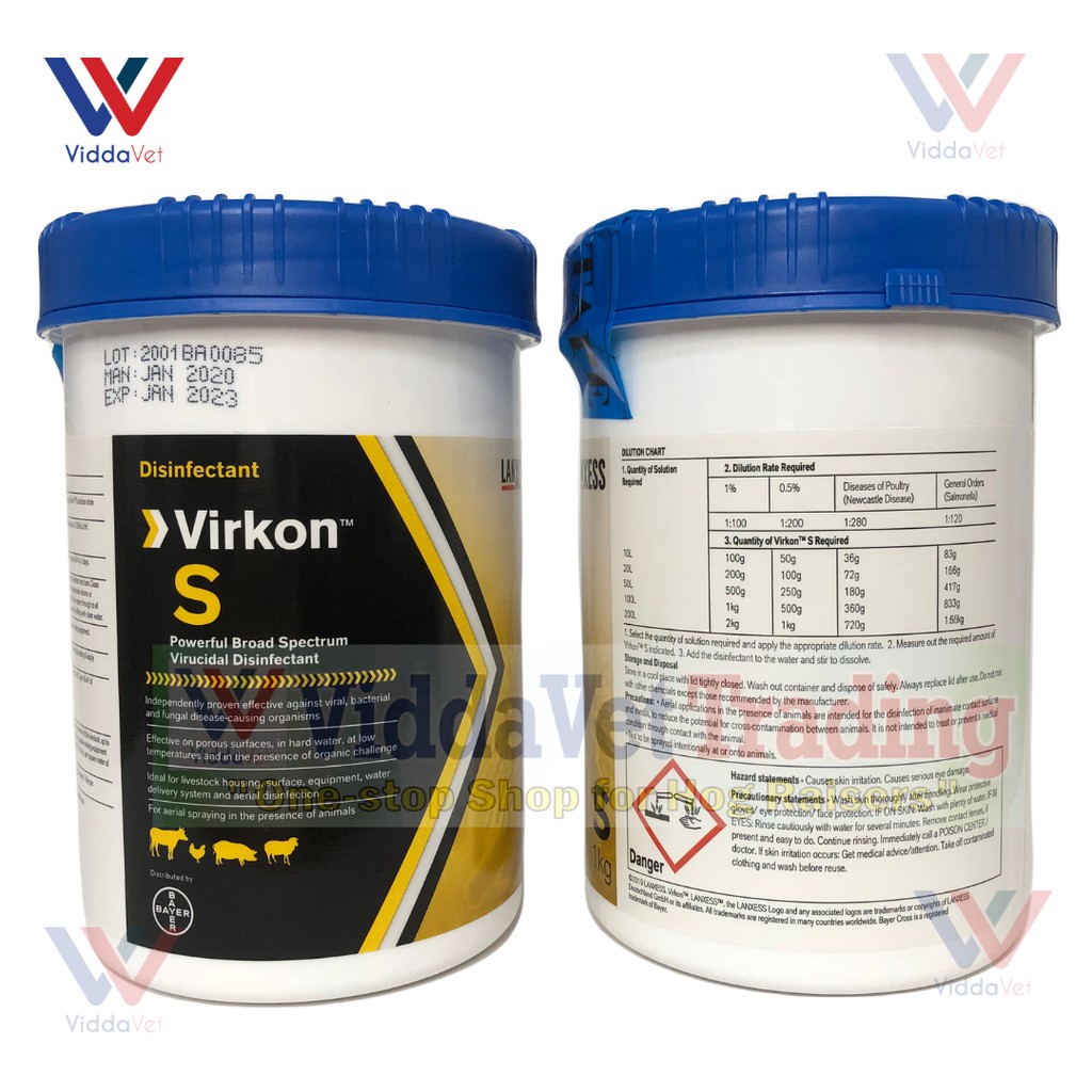 Bayer Virkon S Disinfectant 1kilo in canister | Shopee Philippines