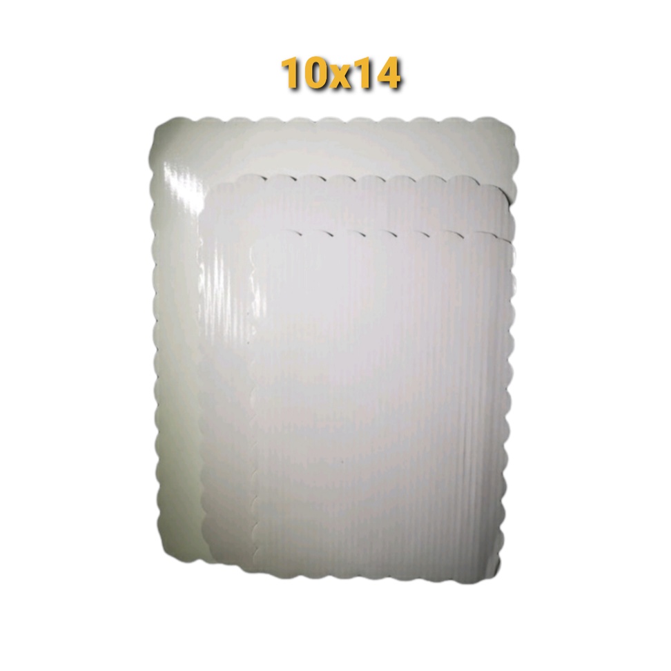 10x14 CAKE BOARD WHITE CORRUGATED RECTANGLE (10PCS) | Shopee Philippines