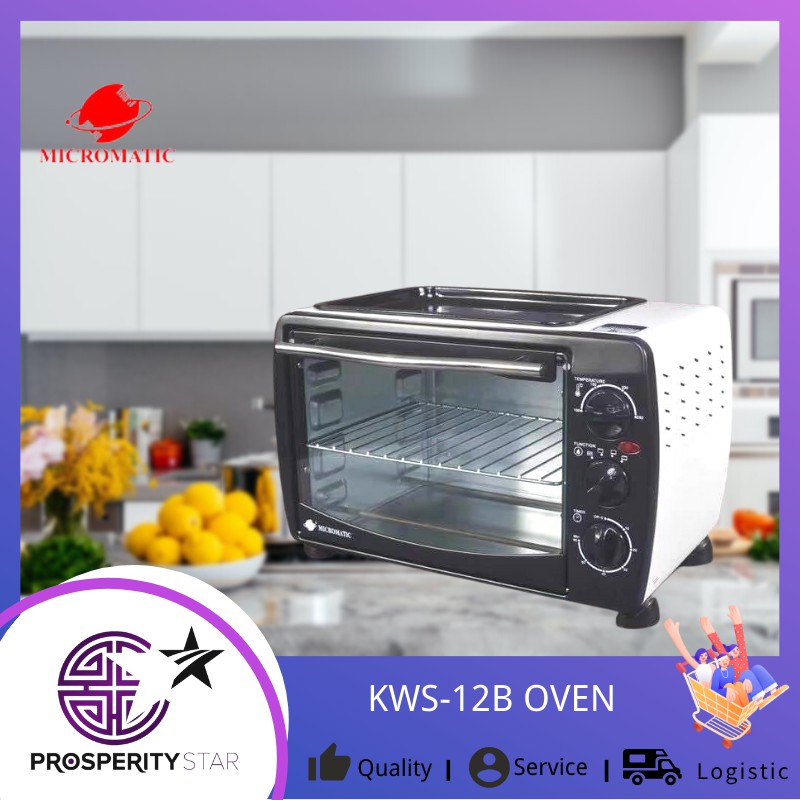MICROMATIC KWS-12B AUTOMATIC OVEN TOASTER (BLACK) | Shopee Philippines