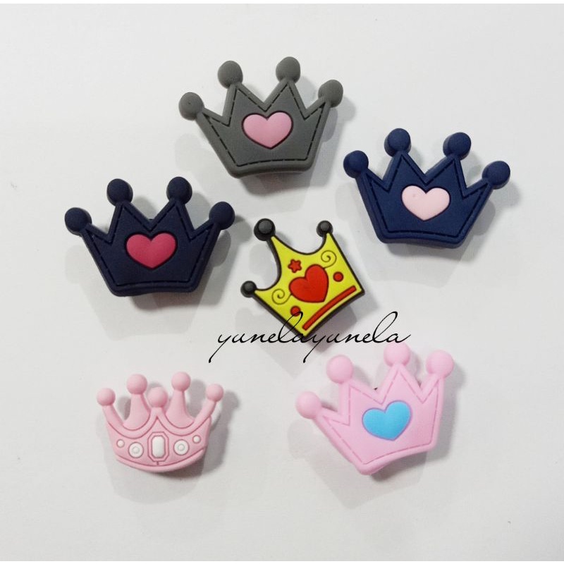 Shoe Charms Clogs Pins Accessory jibbitz Crown Heart | Shopee Philippines