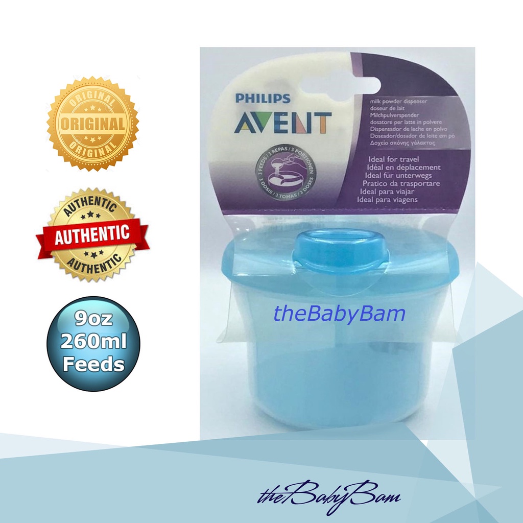 Philips Avent Blue Milk Powder Dispenser for 260ml / 9oz Feeds | Shopee ...