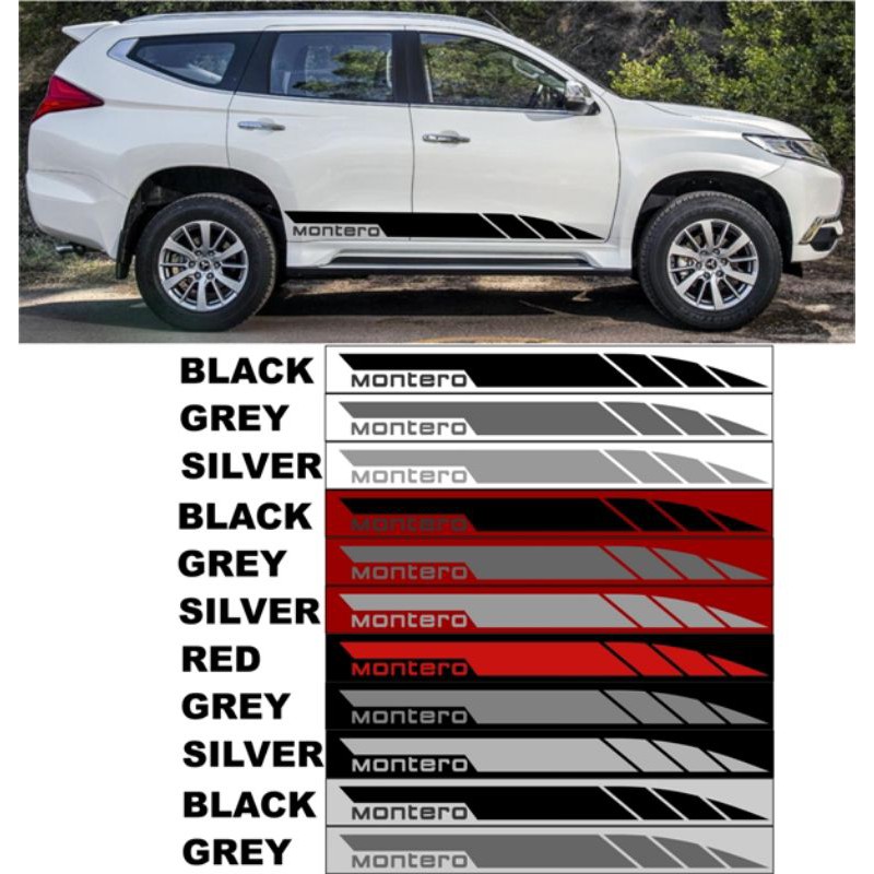 Gen 3 Mitsubishi Montero Side body Sticker | Shopee Philippines