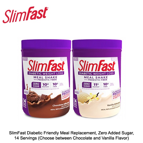 SlimFast Diabetic Friendly Meal Replacement, Zero Added Sugar, 14 ...