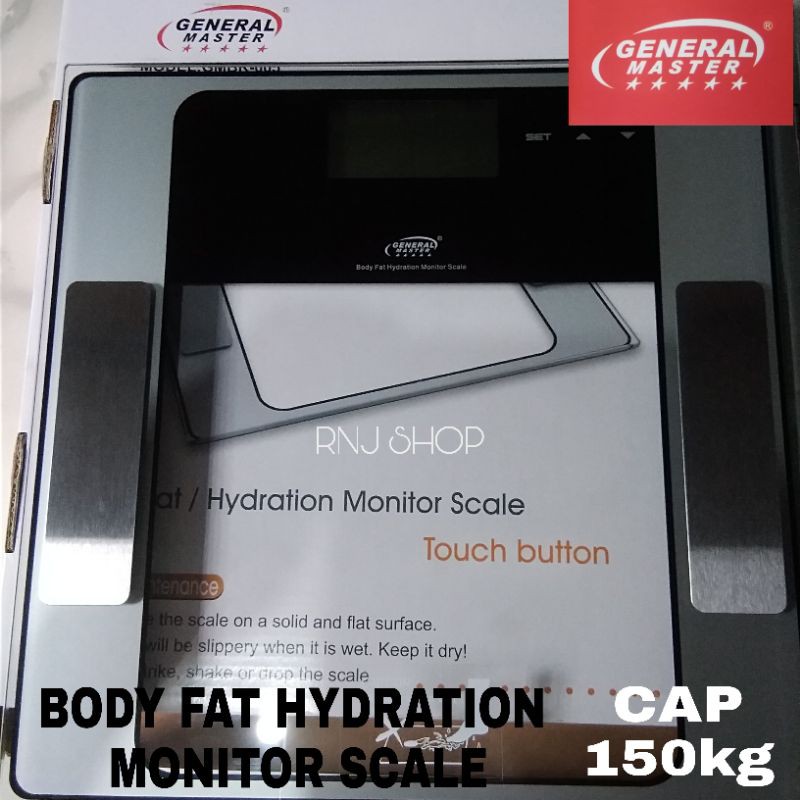 Digital Weighing Scale + Body Fat/Hydration Monitor Scale | Shopee ...