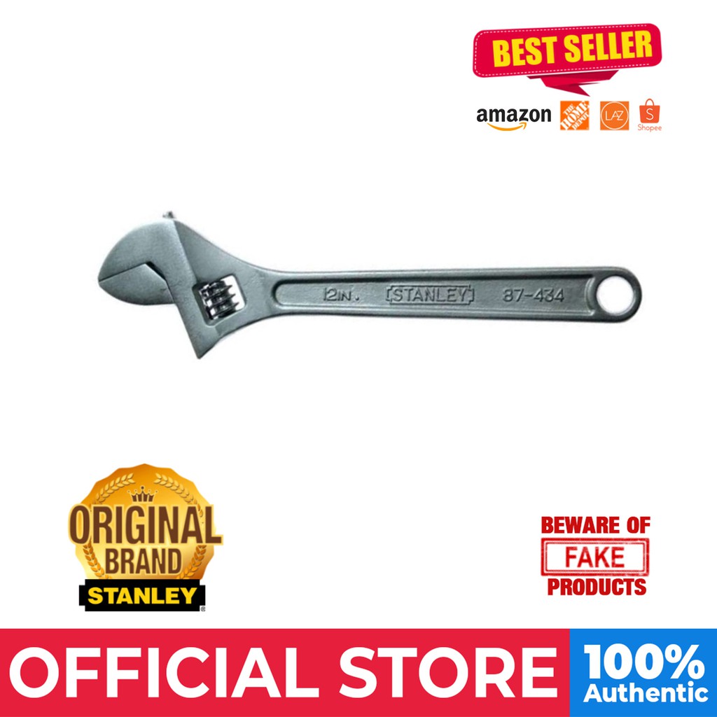 Stanley 12" Adjustable Wrench (STMT87434-8) | Shopee Philippines