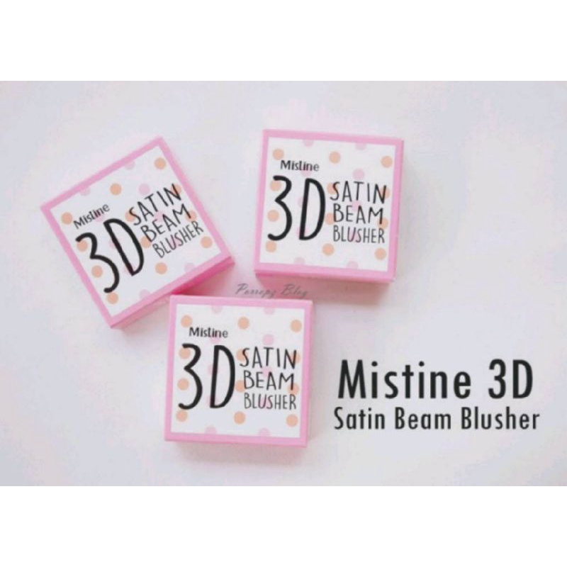Mistine 3D Satin beam blusher Trio 01 Pink | Shopee Philippines