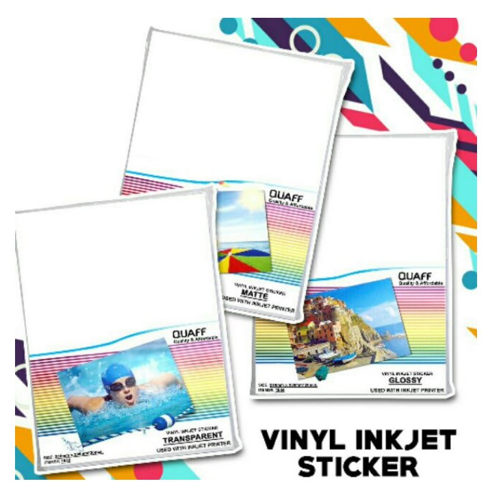 QUAFF Vinyl Inkjet sticker A4 size （transparent,glossy,matte） | Shopee ...