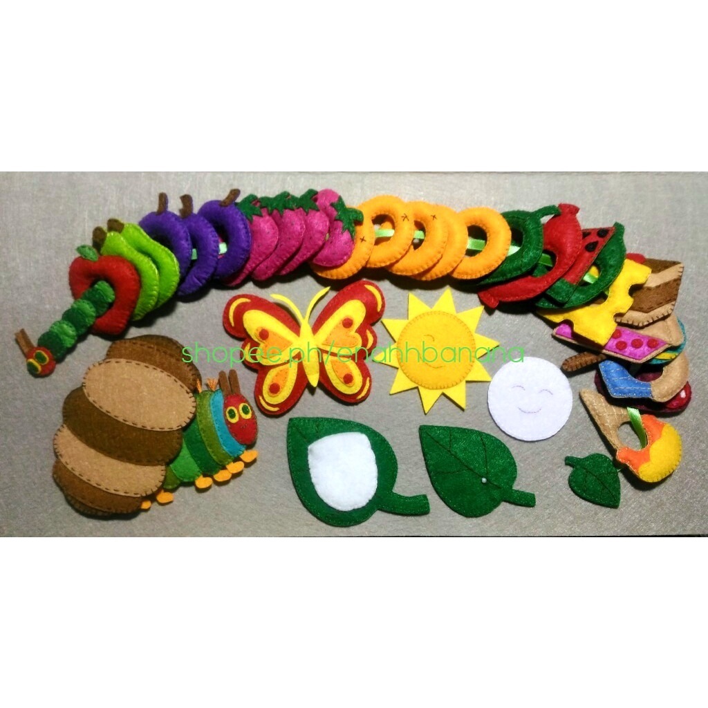 The Very Hungry Caterpillar Felt Toy Set | Shopee Philippines