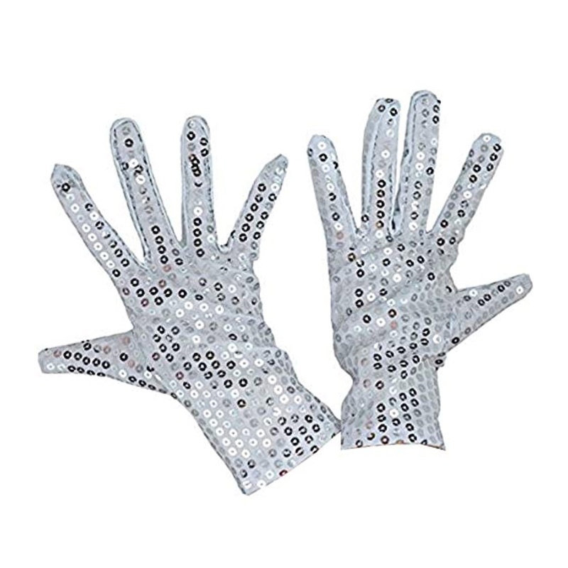 RUN Fashion Unisex Adult Sequins Short Gloves Glitter Stage Performance ...