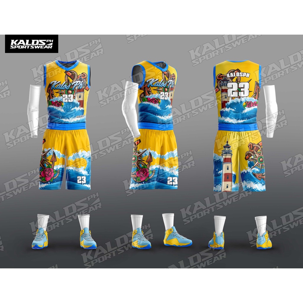 0060 SEAFARER MARINE SEAMAN DESIGN BASKETBALL JERSEY SET SANDO AND ...