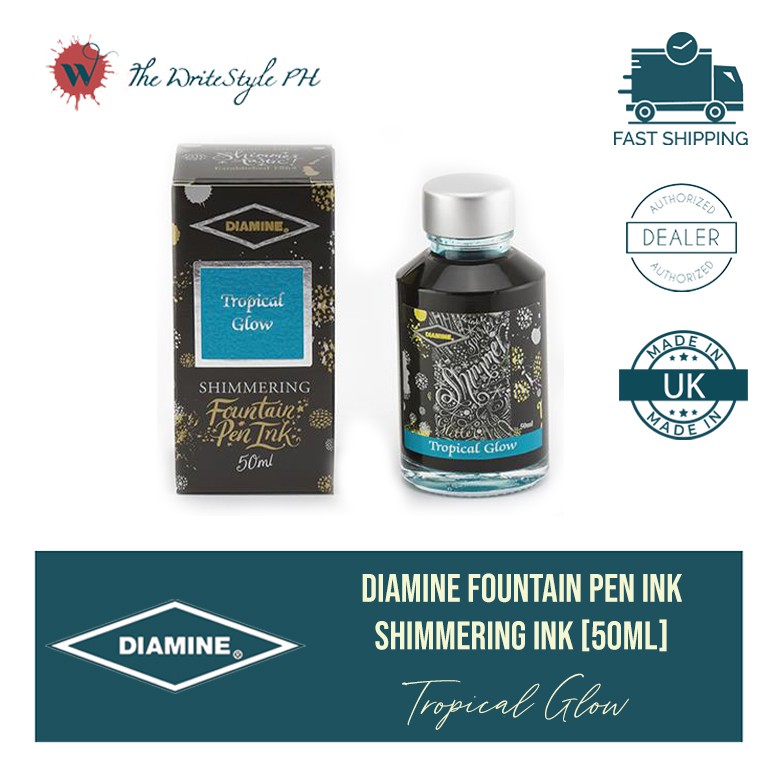 Diamine Fountain Pen Ink [Shimmering Inks] Tropical Glow | Shopee ...