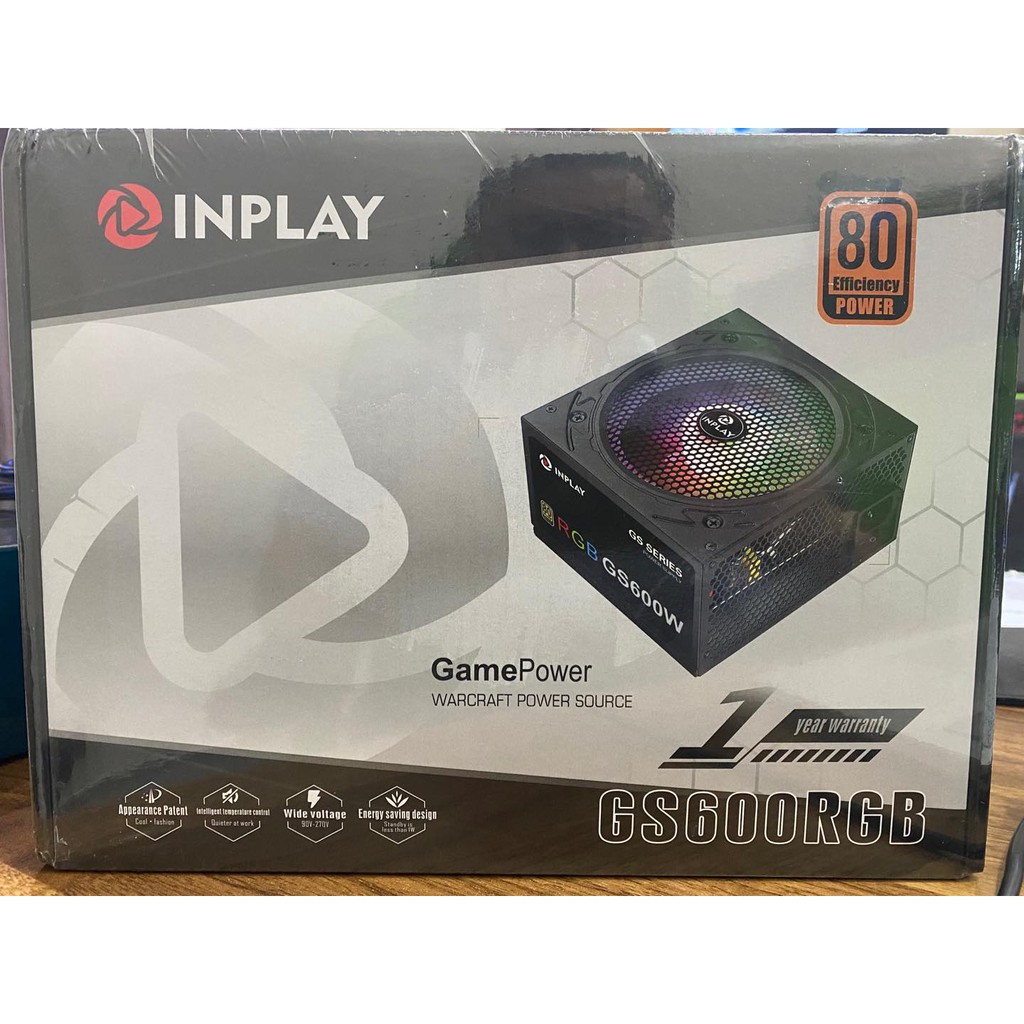 INPLAY GS600 RGB 600W True Rated PSU Power Supply 80 Plus Bronze | Shopee Philippines