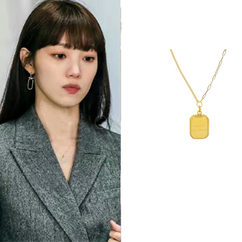 Li shengjing shoot star Korean drama Necklace minority design sensual chain versatile ins hip ...