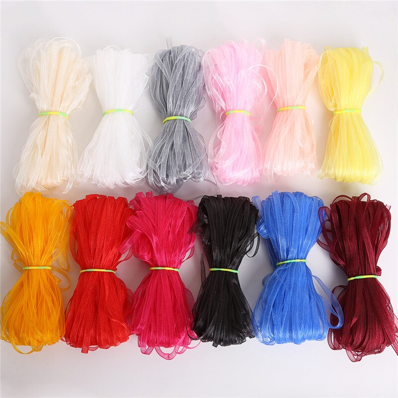 20 Yards 3mm Organza Ribbons Apparel Sewing Fabric DIY Handmade Gift ...