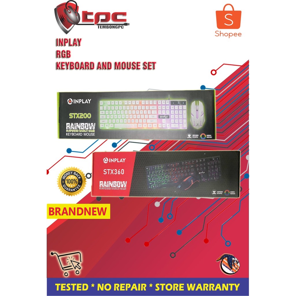 INPLAY STX360 RGB KEYBOARD AND MOUSE SET | Shopee Philippines