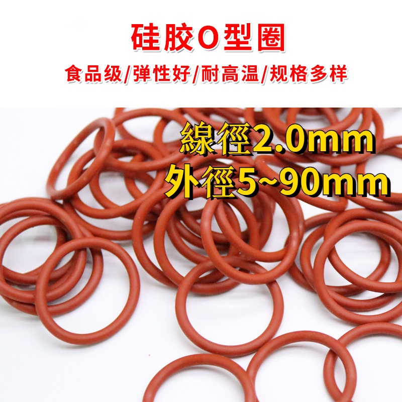 [LS] Food Grade Silicone O-Ring Red Rubber Sealing Gasket Waterproof ...