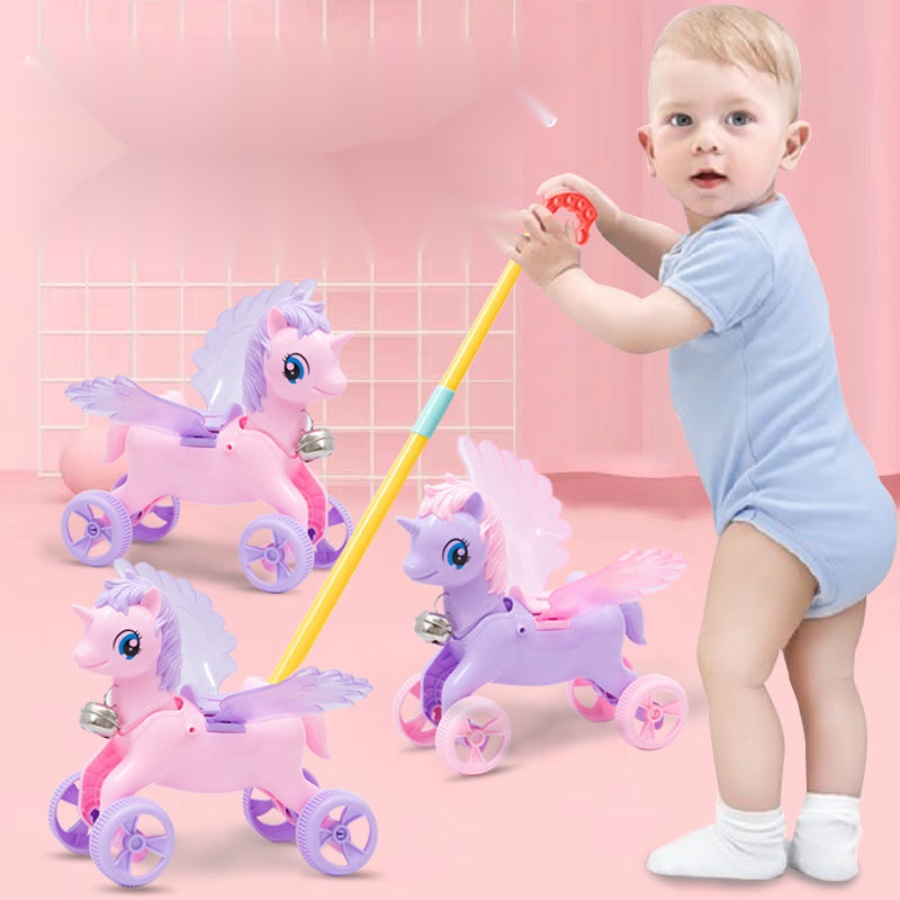 Baby Push and Pull Toy Funny Aircraft Push Walker for Kids Toddlers ...