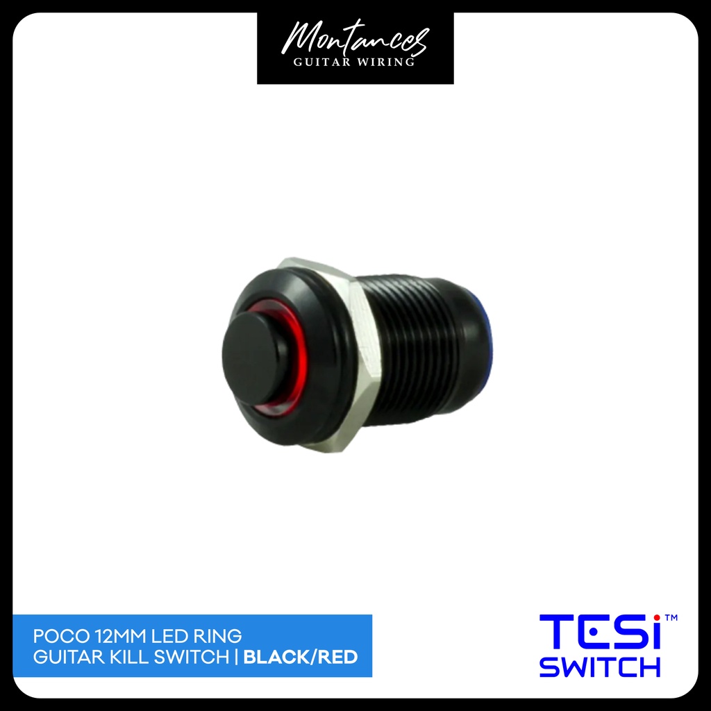 Poco 12mm Led Ring Guitar Kill Switch - Black/Red | Shopee Philippines