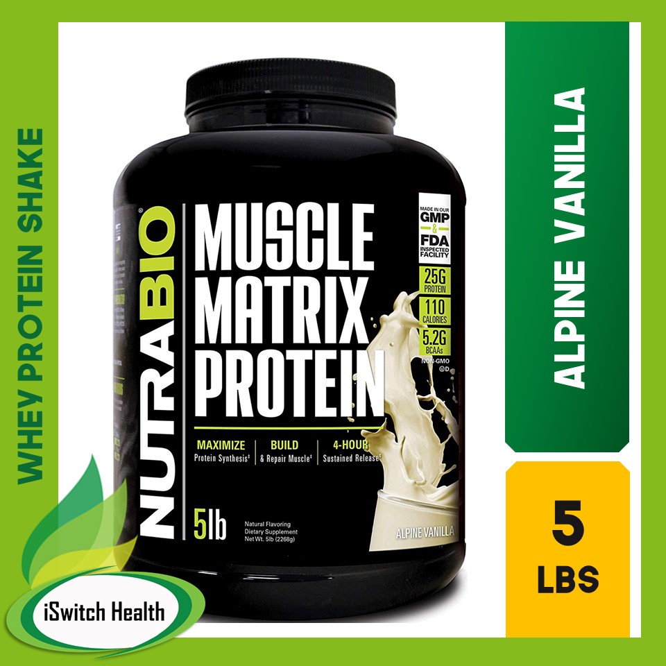 NutraBio Muscle Matrix - 5lbs Whey Protein Shake Powder | Shopee ...