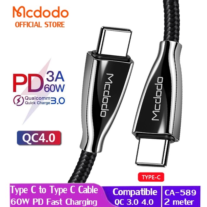 Mcdodo 60W CA-589 PD Type-C To Type-C Fast Charging Cables Computer And ...