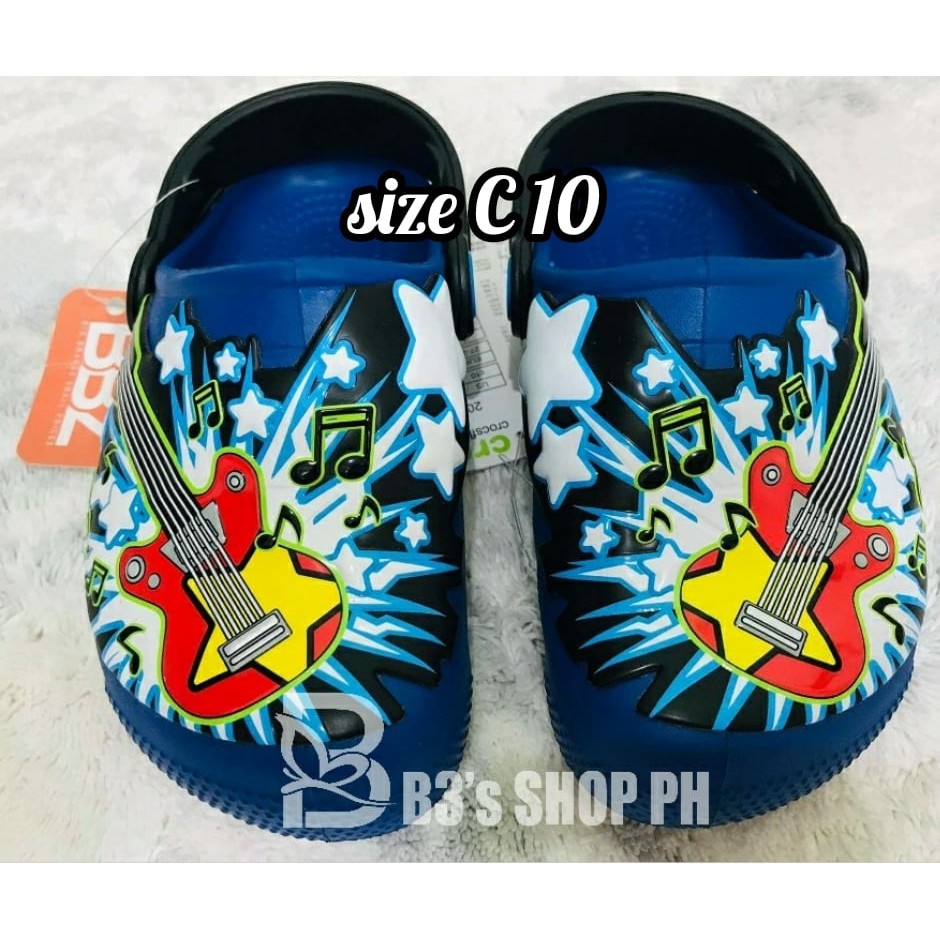 Crocs Fun Lab Guitar Lights Clogs - Blue 205520-4GX (Original) | Shopee ...