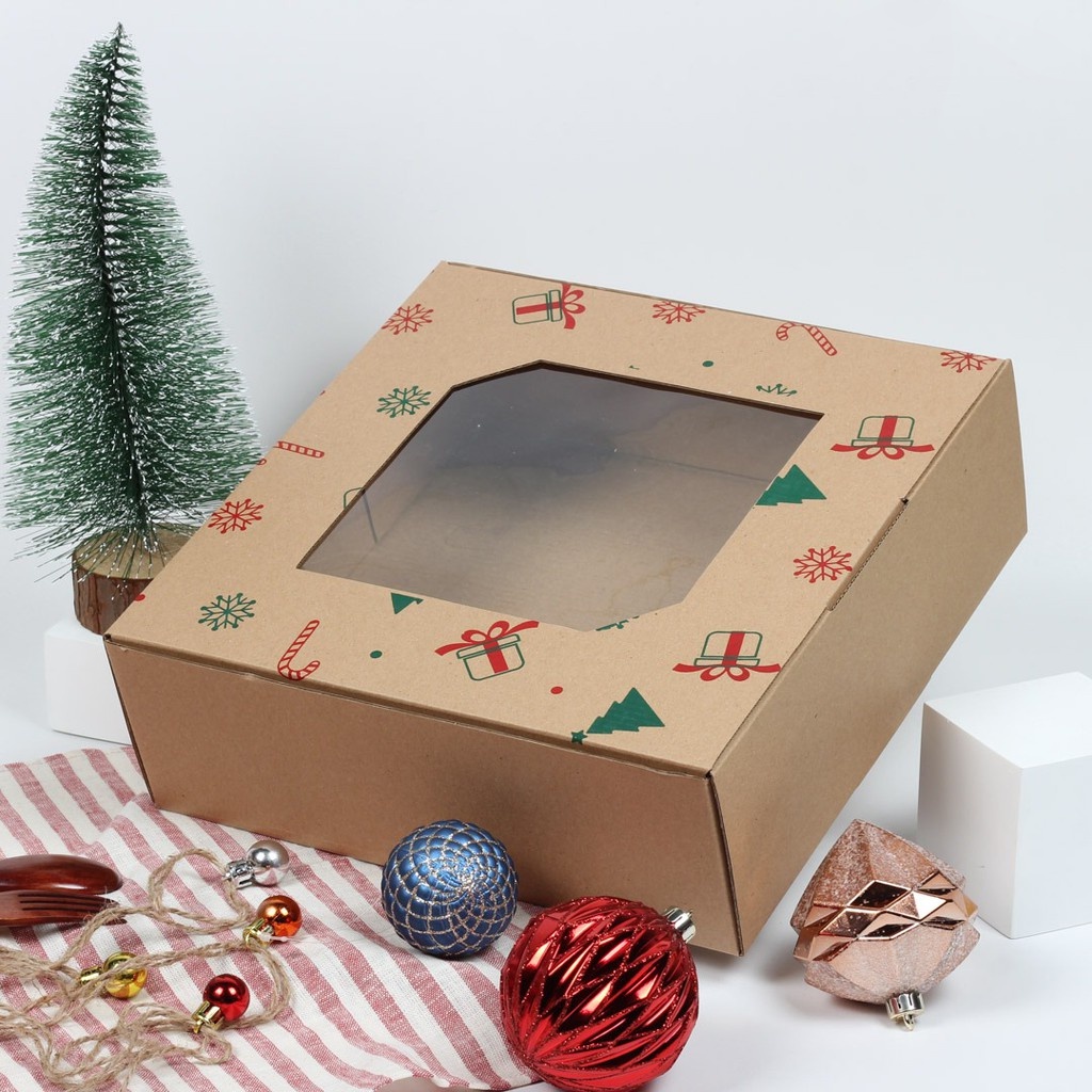 (10 Pcs) Cake Box Box Box Jars 500gr Christmas Cake Packaging Box ...